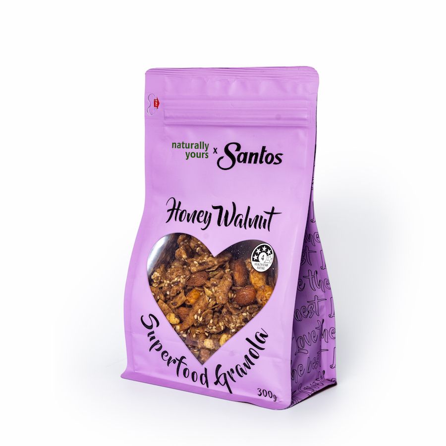 Honey Walnut Superfood Granola 300g – Santos