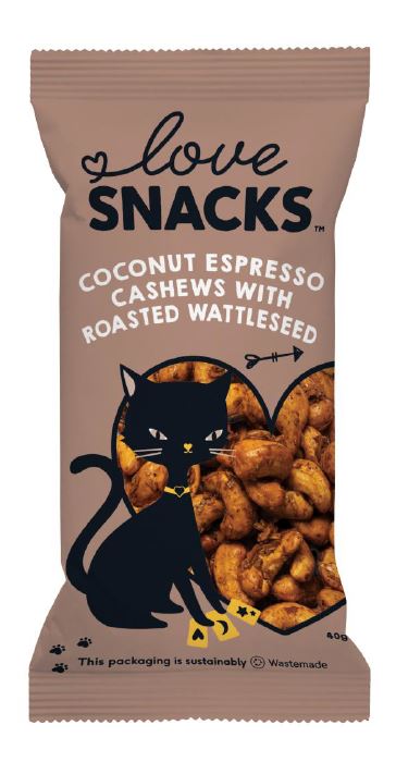 Love Snacks Coconut Esp Cashews with Roasted Wattleseed 40g – Santos