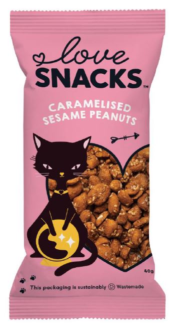 Love Snacks Caramelised Sesame Peanuts 40g – Santos