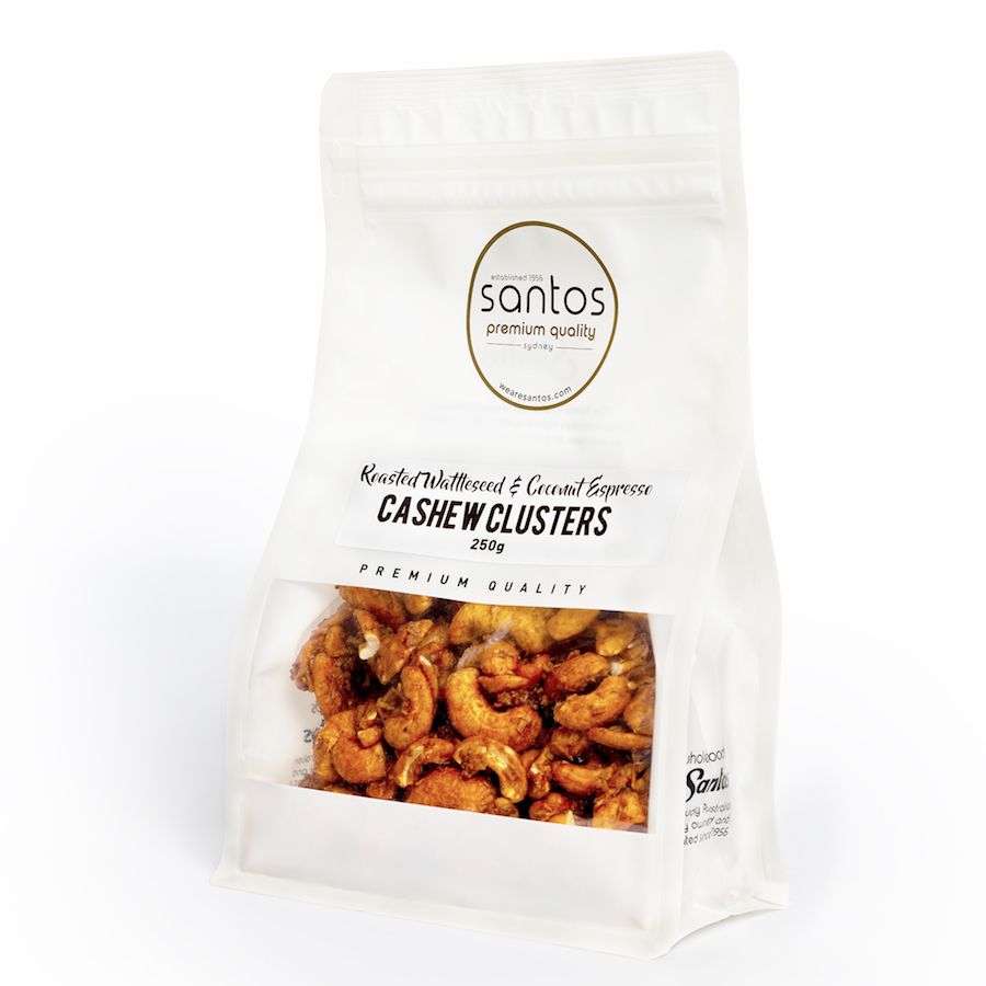 Wattleseed & Coconut Espresso Cashews 250g – Santos