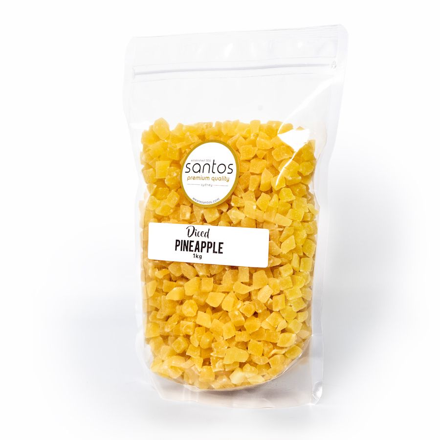 Pineapple Diced 1kg – Santos